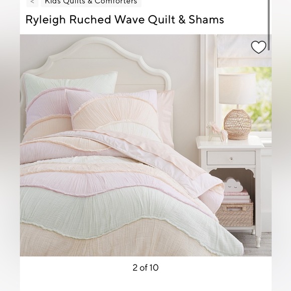 Pottery Barn | Bedding | Pottery Barn Ryleigh Ruched Wave Quilt | Poshmark